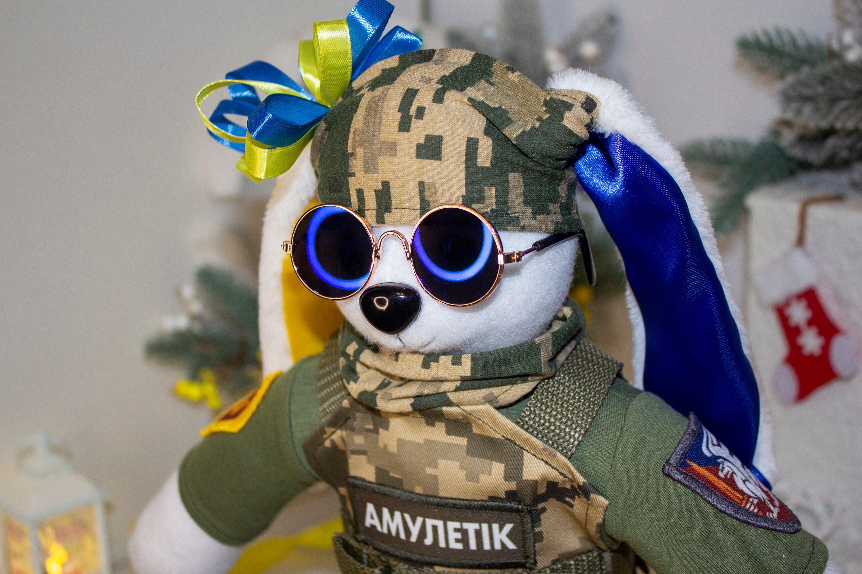 Bunny, Handmade Toy, in Military Clothes, With His Name, Ukrainian ...