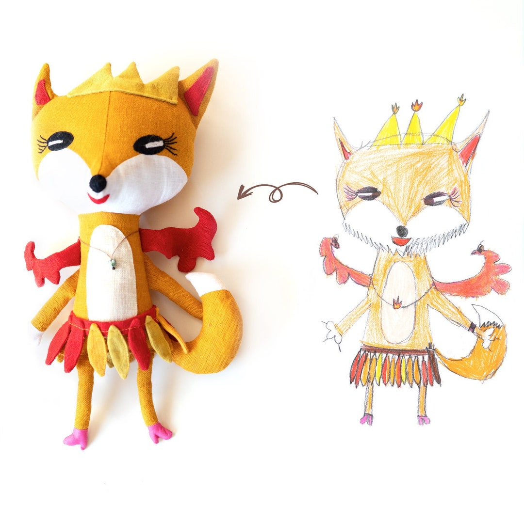 Custom Handmade Plush: Child's Drawing Stuffed Animal - Etsy