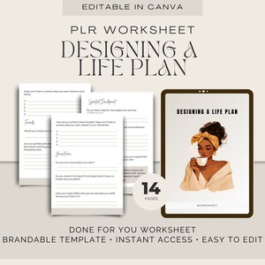 Done for You | Designing A Life Plan Brandable Worksheet | Editable ...