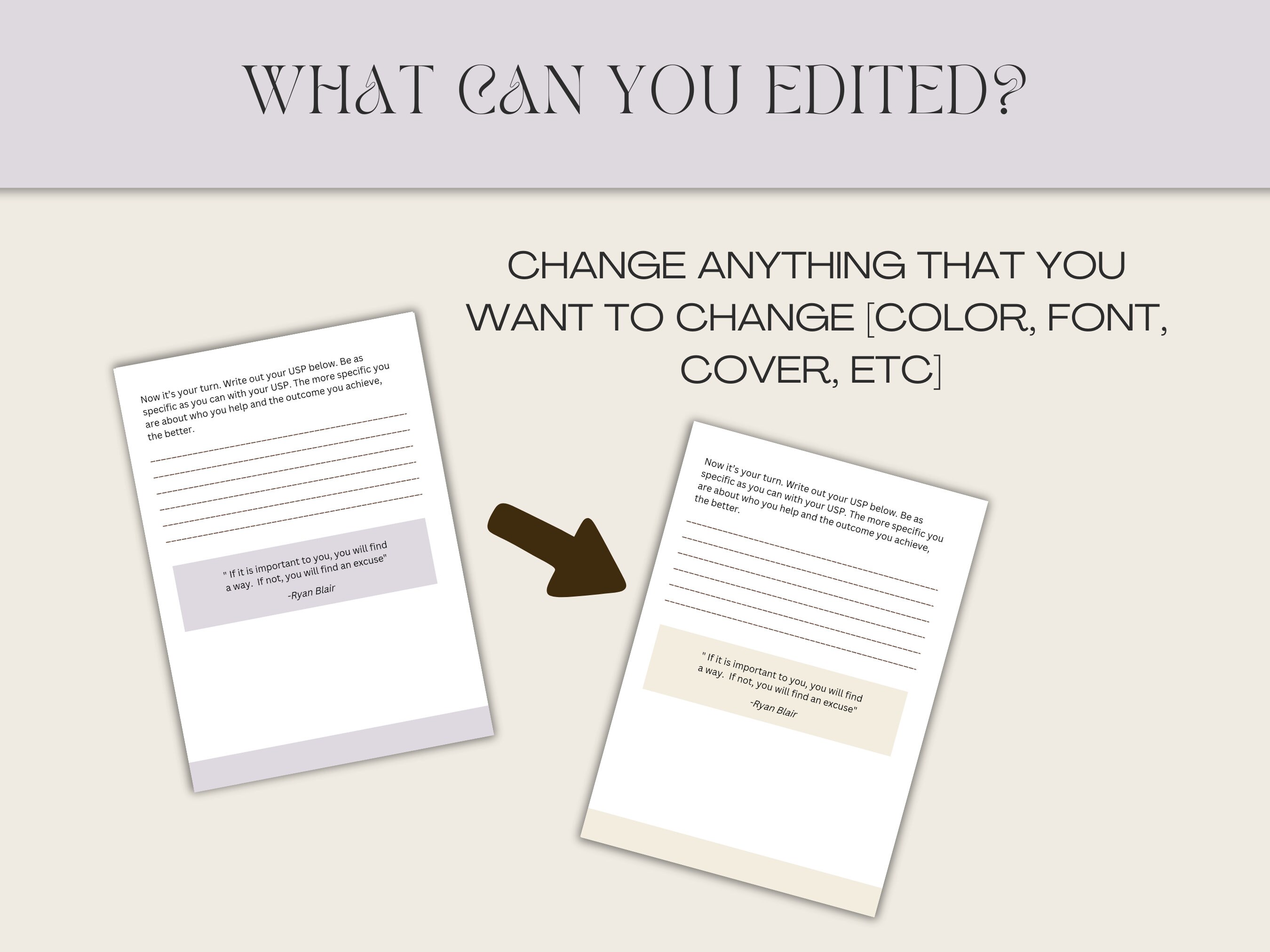 Done for You | Brand Building Guide Brandable Worksheet| Editable Canva ...