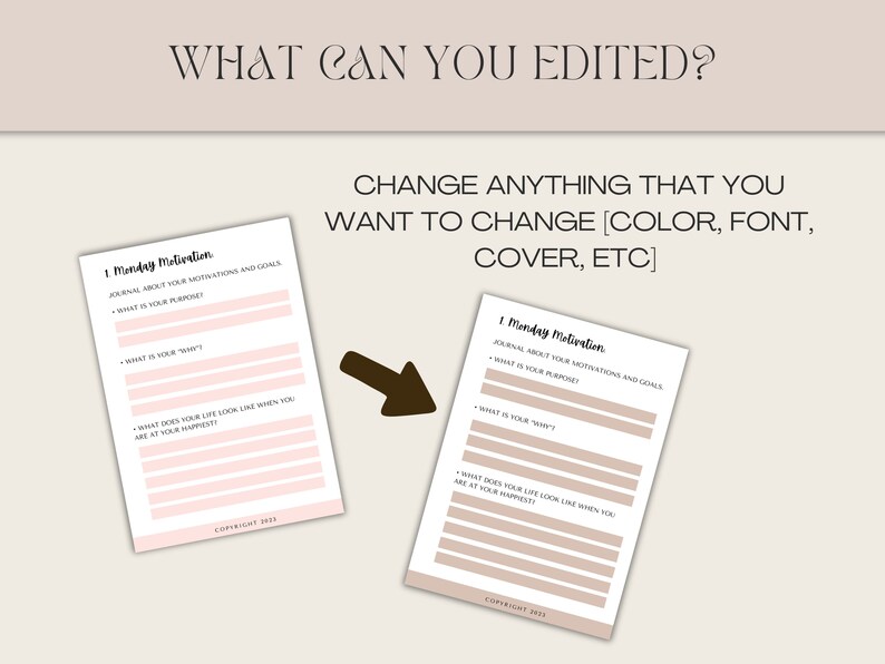 Done for You | 7-day Journaling Workbook | Editable Canva | Life ...