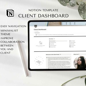 Client Dashboard Notion Template, Notion Client Portal Template, Creative Client Dashboard ...