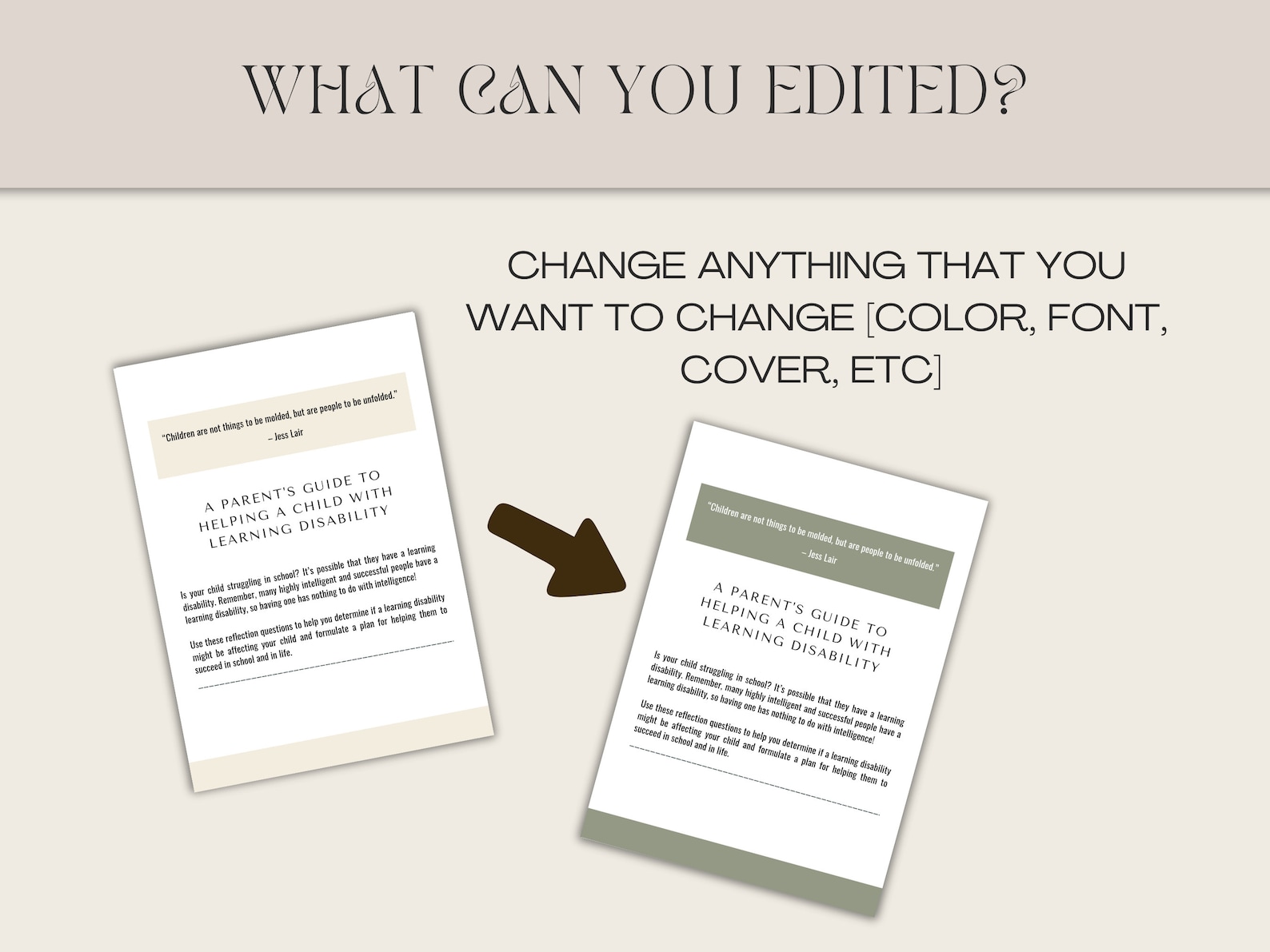 Parent's Guide: Help Your Child With Learning Disability Worksheet ...