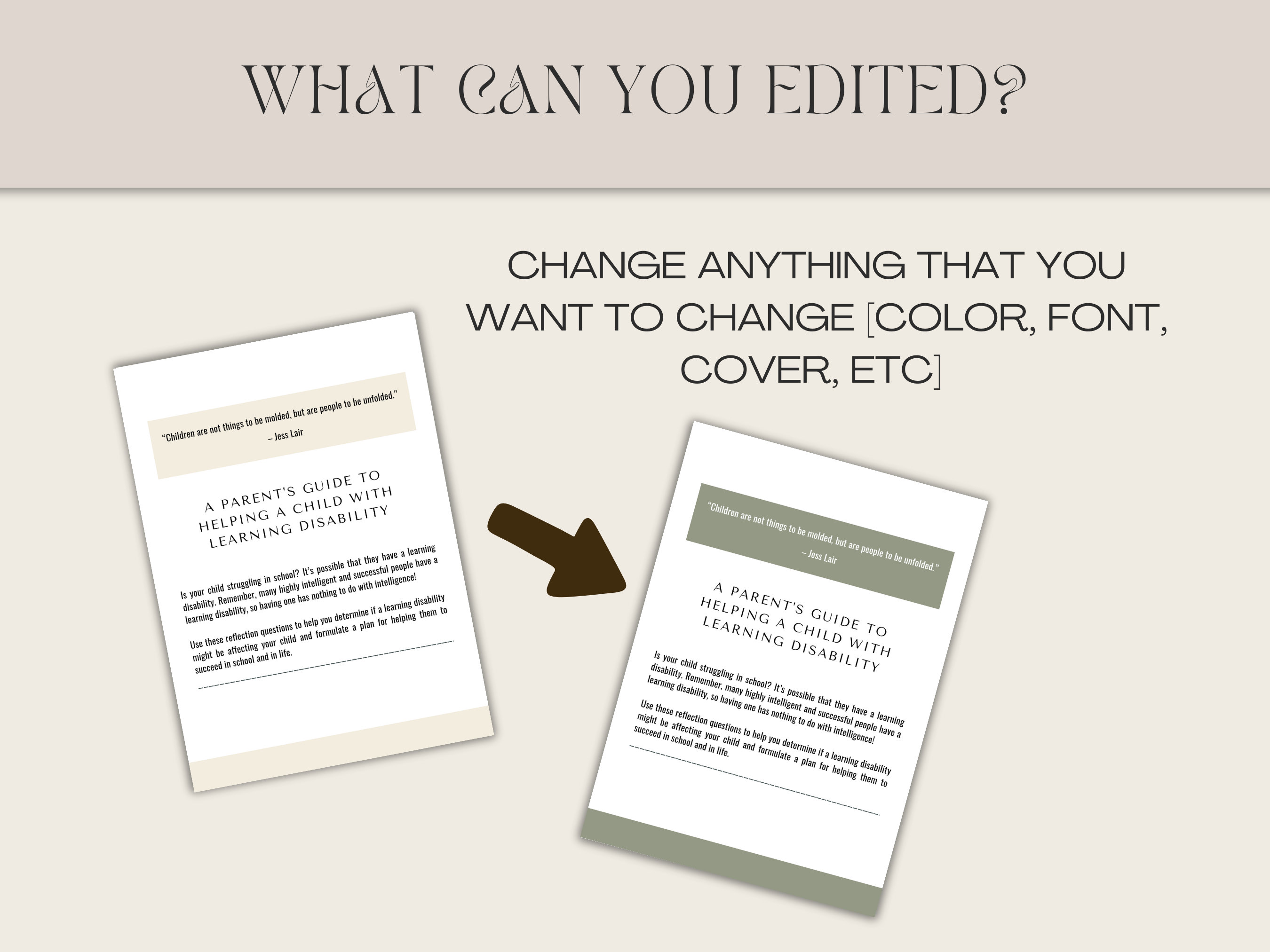 Parent's Guide: Help Your Child With Learning Disability - Worksheet ...