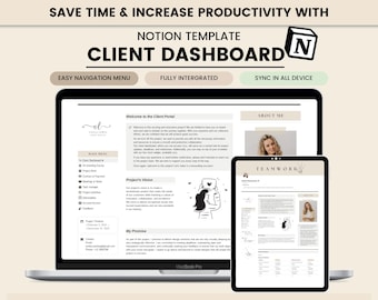 Client Dashboard Notion Template, Notion Client Portal Template, Creative Client Dashboard ...