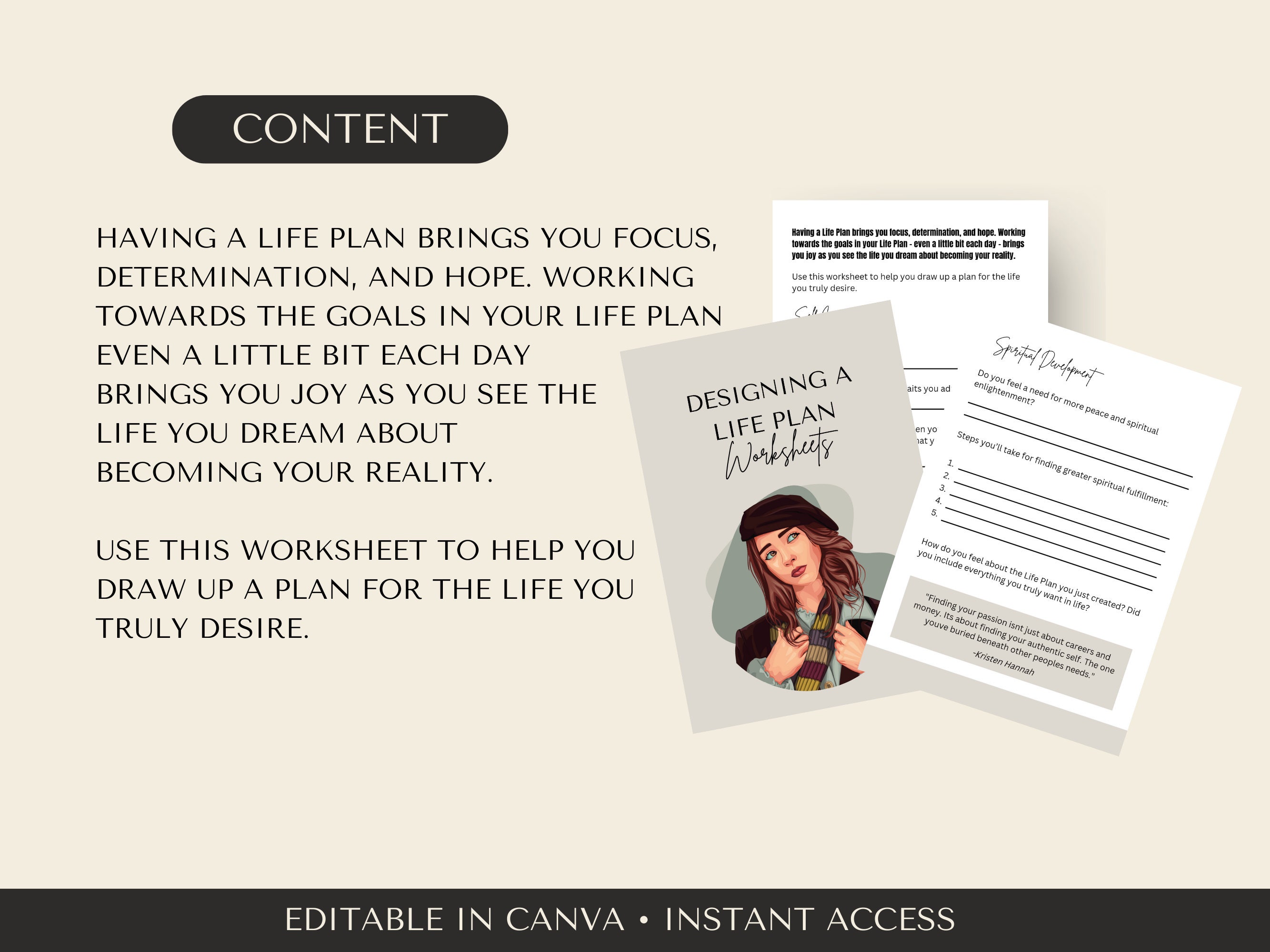 Done for You Designing A Life Plan Brandable Worksheet Editable Canva ...