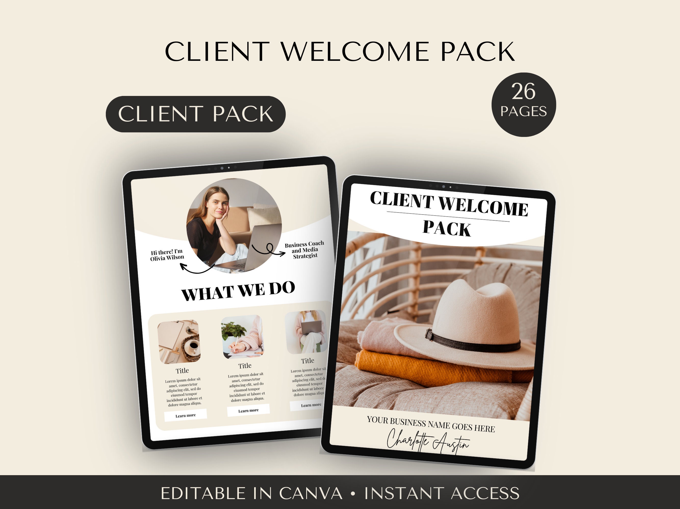 Coaching Client Welcome Pack Template, Client Welcome Kit, New Client ...