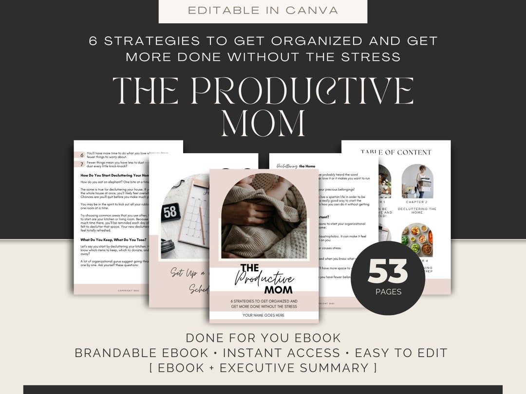 The Productive Mom Brandable Ebook Done for You Parenting Guide ...