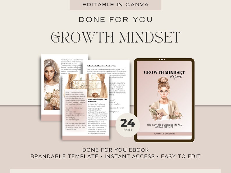 Growth Mindset Done for You Ebook | Coaching Tools | Mindset Coach ...