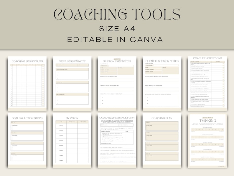 Coaching Session Worksheets |coaching Worksheet Templates |coaching ...