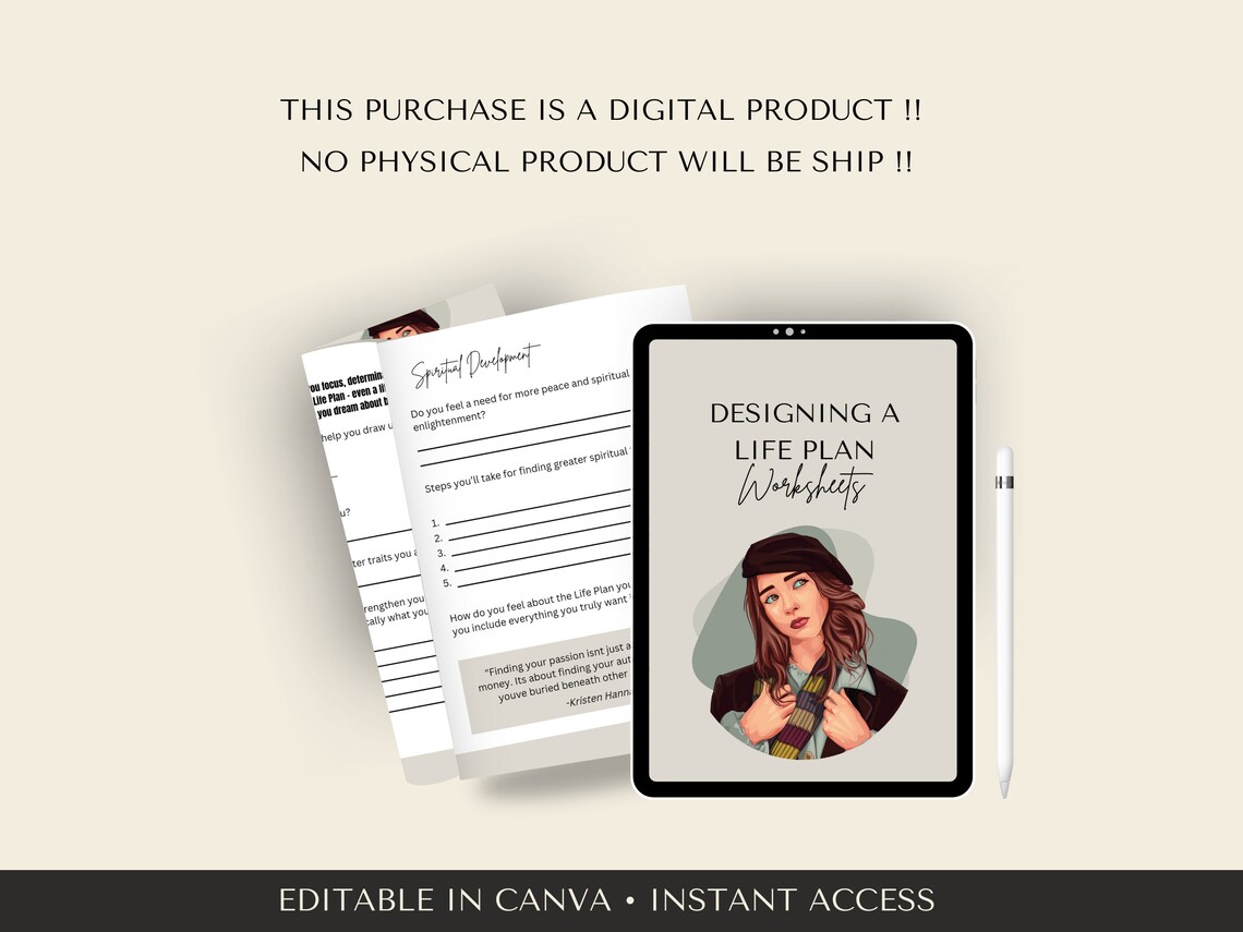 Done for You Designing A Life Plan Brandable Worksheet Editable Canva ...