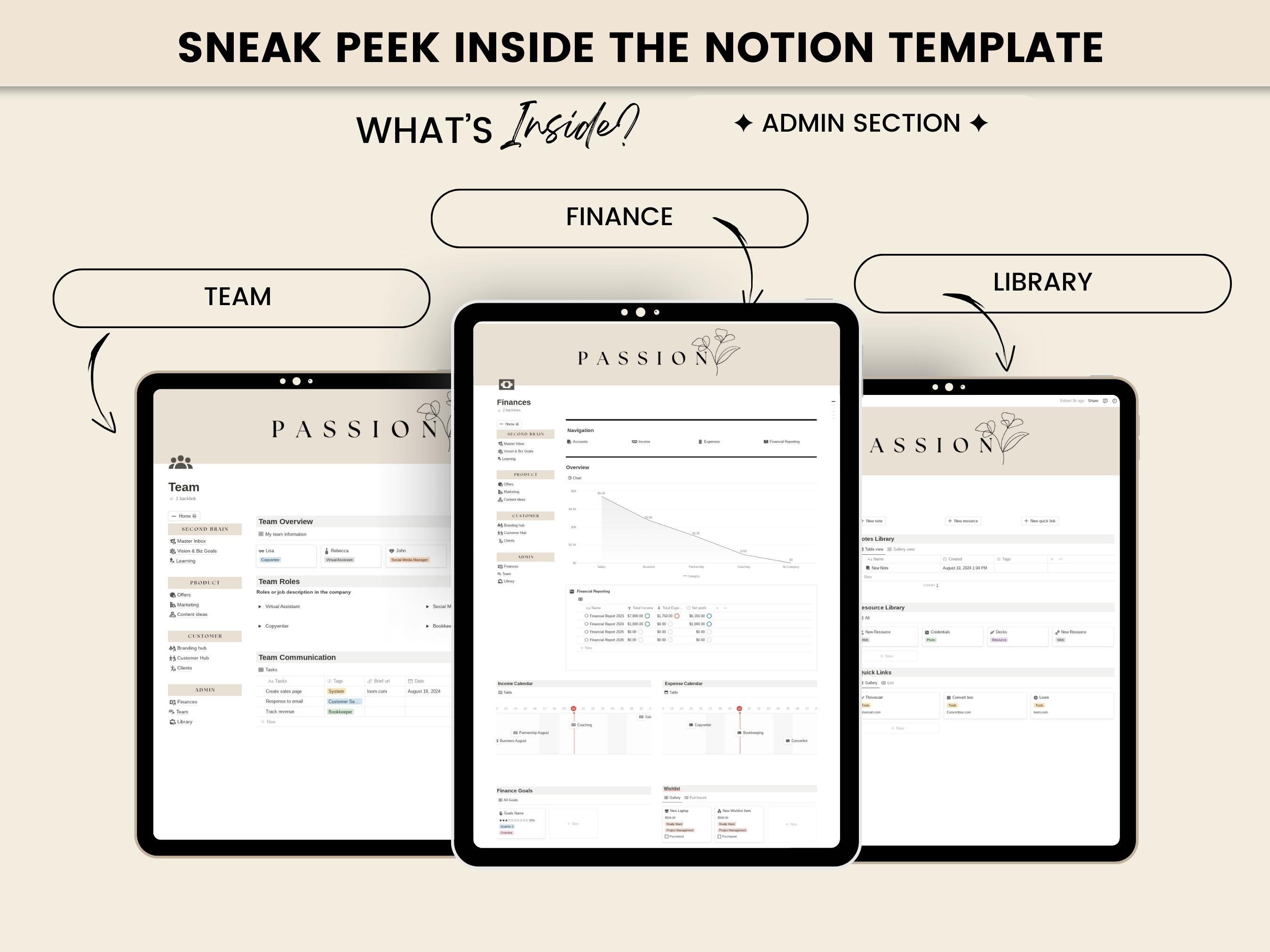 Business Planner Notion Template, Notion Client Dashboard, Project ...