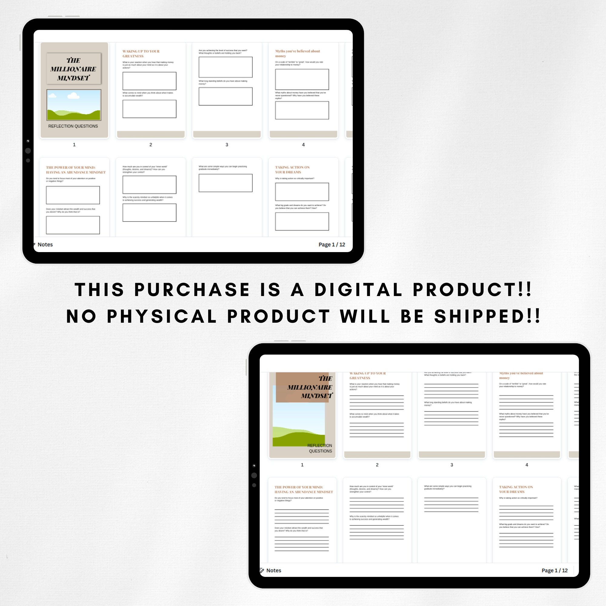 The Millionaire Mindset Brandable Worksheet Editable Canva - Etsy