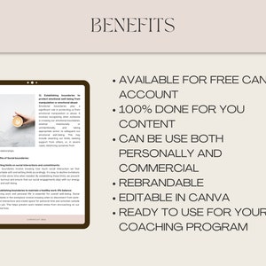 Setting Boundaries Done for You Workbook | Coaching Program for ...