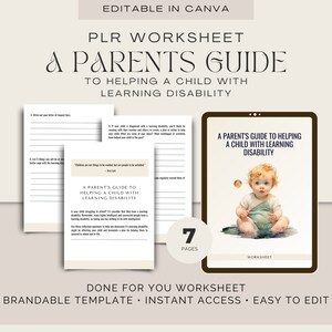 Parent's Guide: Help Your Child With Learning Disability Worksheet ...