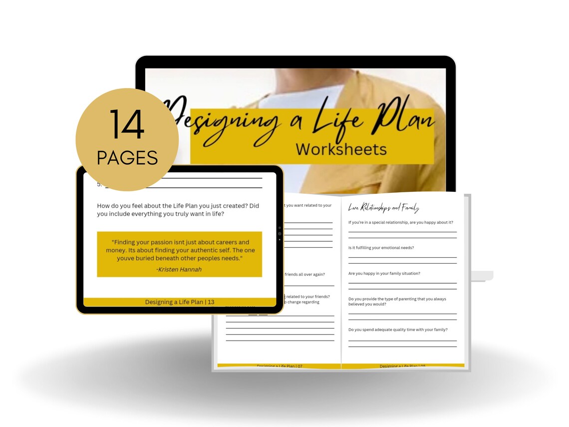 Done for You Designing A Life Plan Brandable Worksheet - Etsy