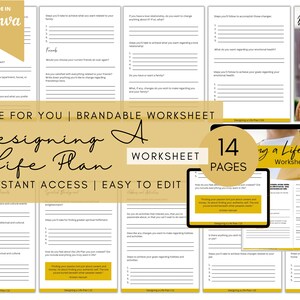 Done for You Designing A Life Plan Brandable Worksheet - Etsy