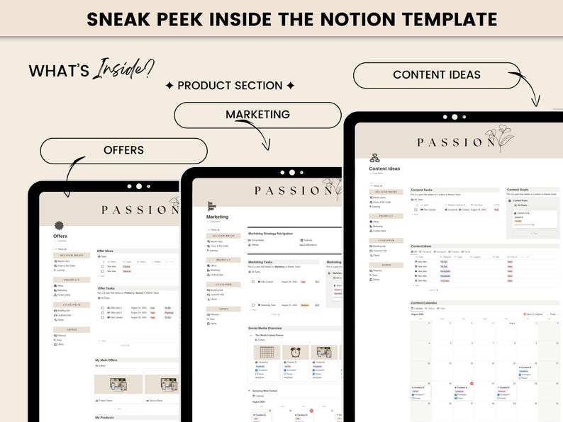 Business Planner Notion Template, Notion Client Dashboard, Project ...