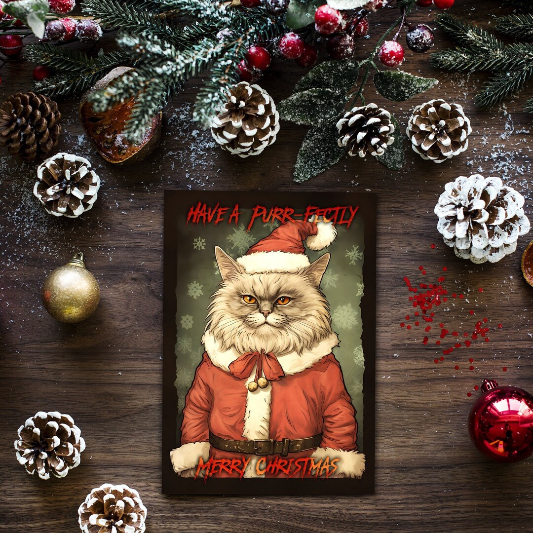 Creepy Christmas Card Ironic Card Gift for Friend Saying - Etsy
