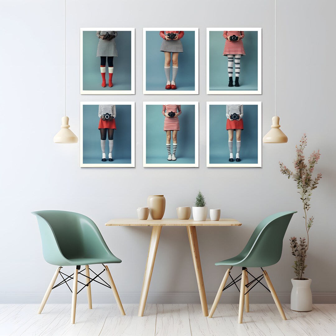 Funny Socks Wall Art, Decorative Wall Art, Striped Socks, Camera, Gifts ...
