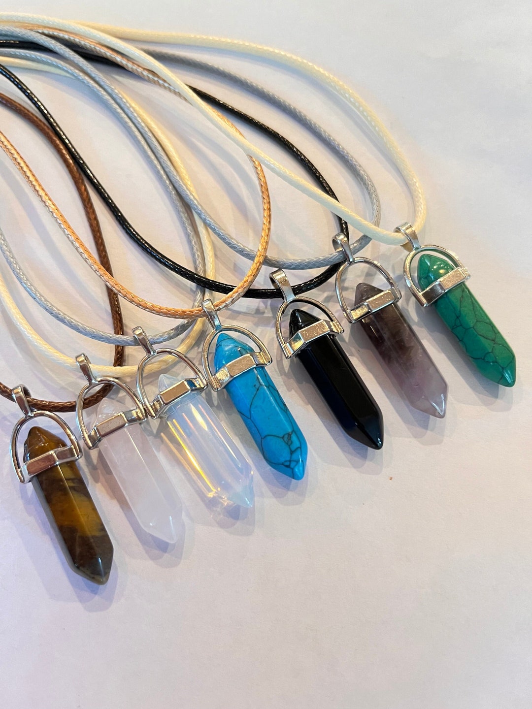 Natural Quartz Crystal Pendant Necklace - Etsy