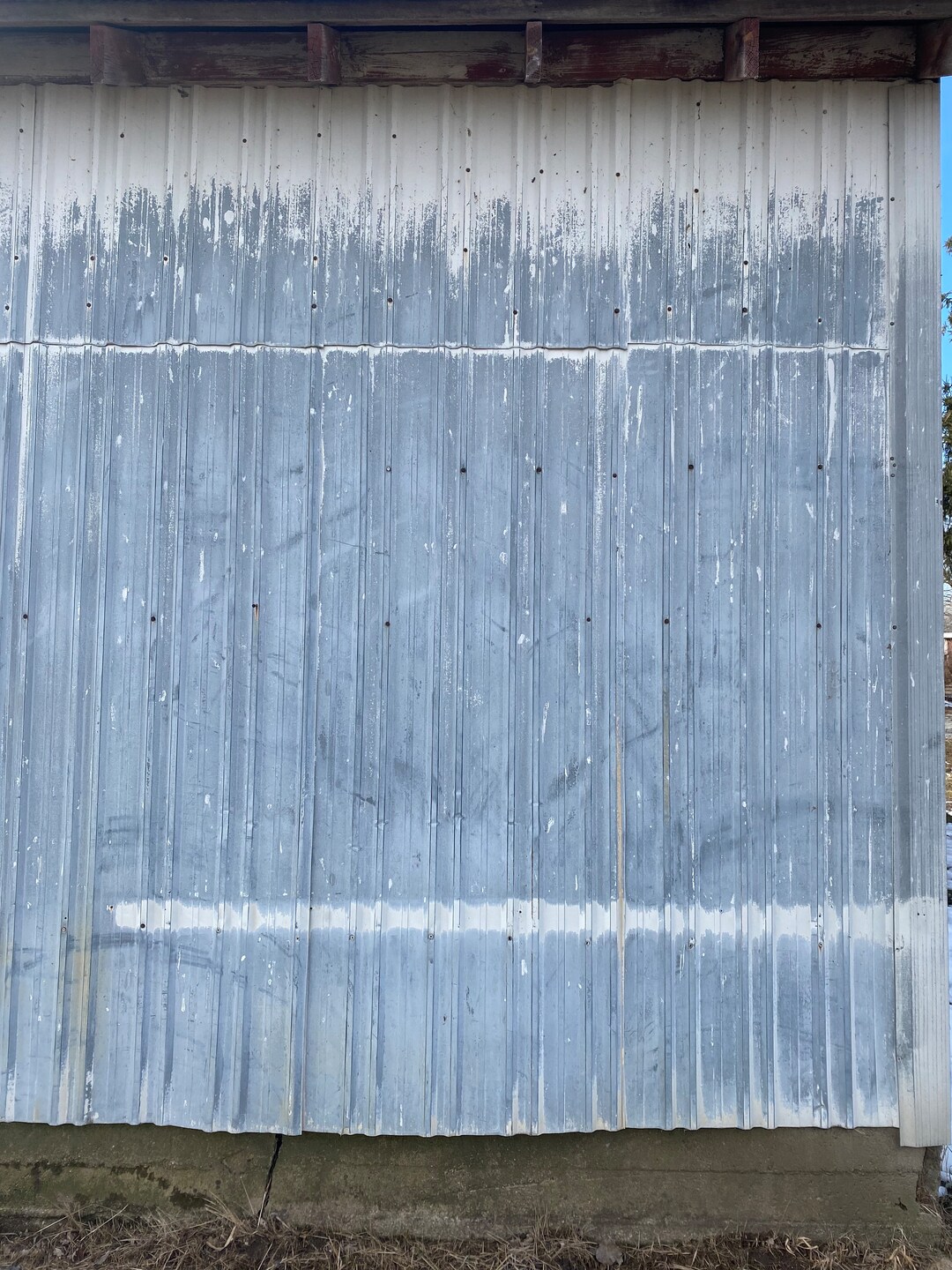 FREE SHIPPING: 36" Wide White and Silver Metal Barn Tin Roofing ...