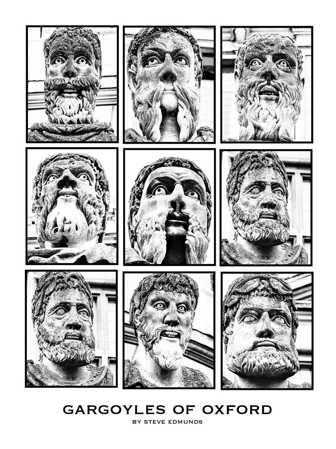 Oxford Print, Gargoyles of the University, Poster Print, Mounted Print ...