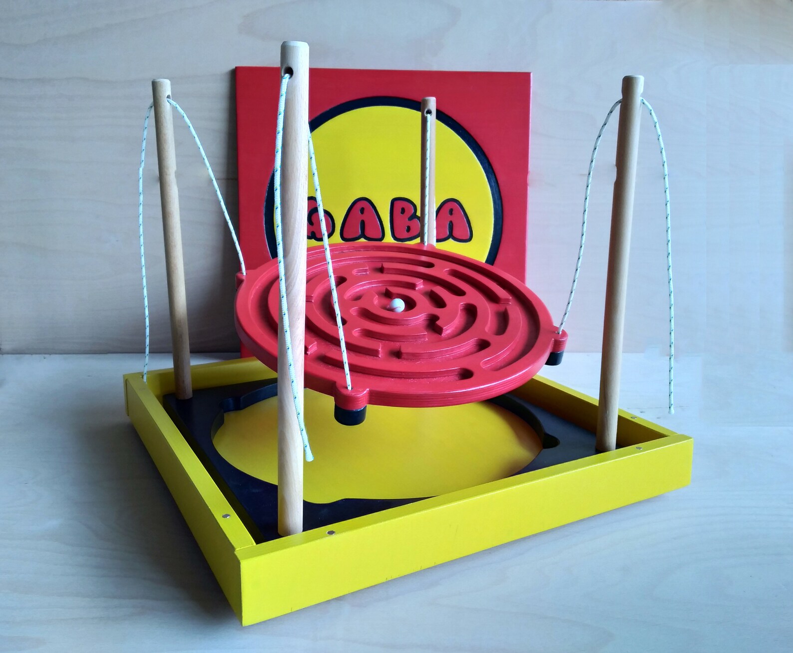 Wooden Labyrinth Hanging on Ropes, Labyrinth Competition, Wooden ...