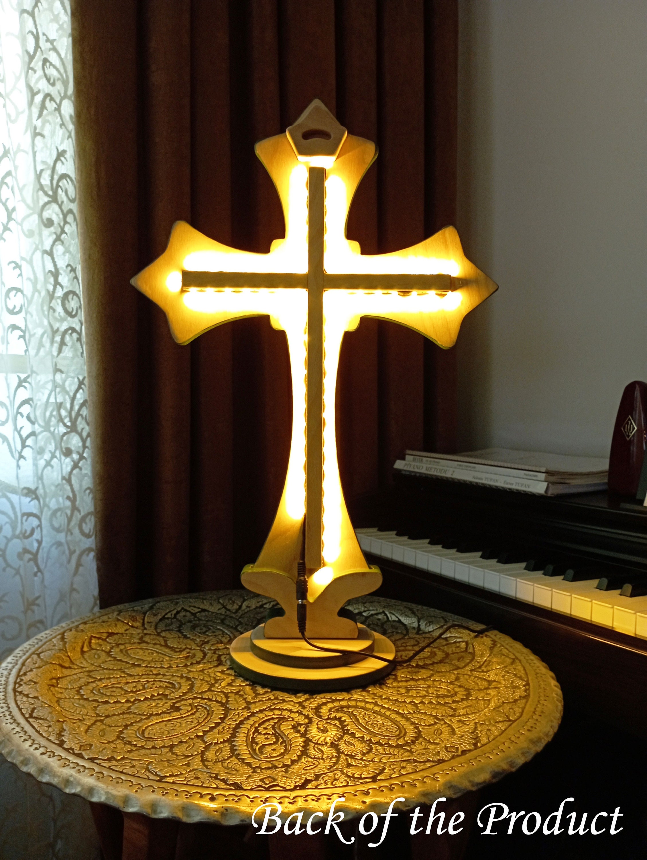 Lighted Cross, Cross Figured Night Light, Decorative Cross Lighting ...