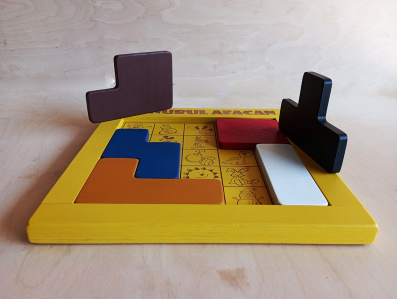 Tetris Block Shapes, Tetris Piece, 6 Piece Tetris Puzzle, Wooden ...