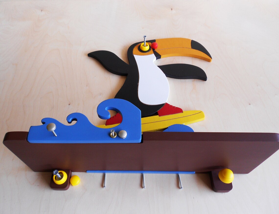 Cute Penguin Floating Wall Shelf Wall Hanging Wooden Book - Etsy