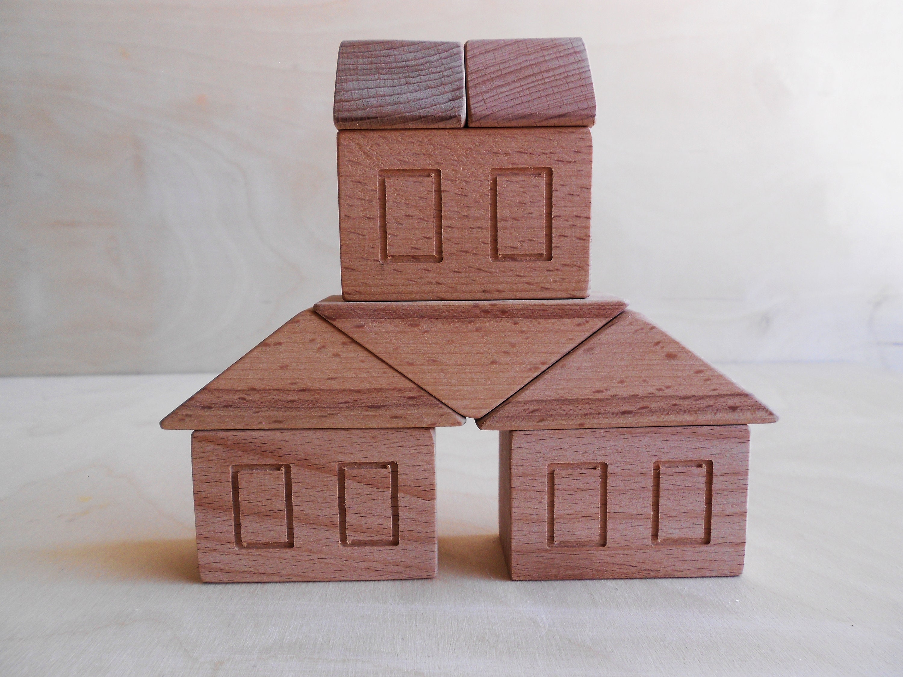 10 Piece Tiny House Set, Paintable Miniature Houses, Minimalist Natural ...