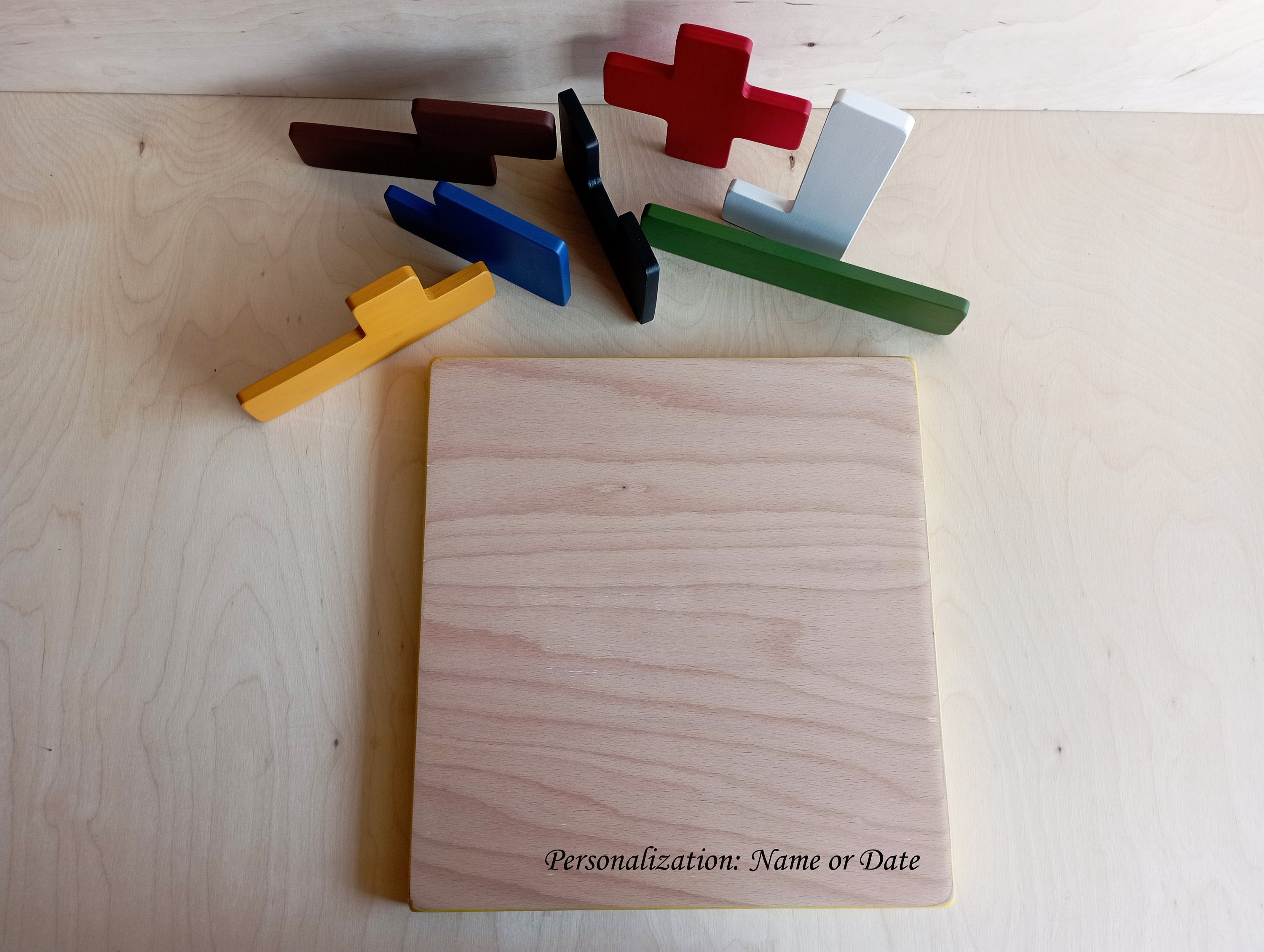 Tetris Block Shapes Tetris Piece 7 Piece Tetris Puzzle Wooden