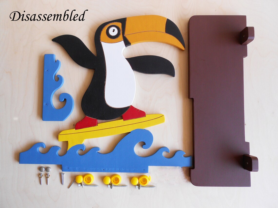 Cute Penguin Floating Wall Shelf Wall Hanging Wooden Book - Etsy
