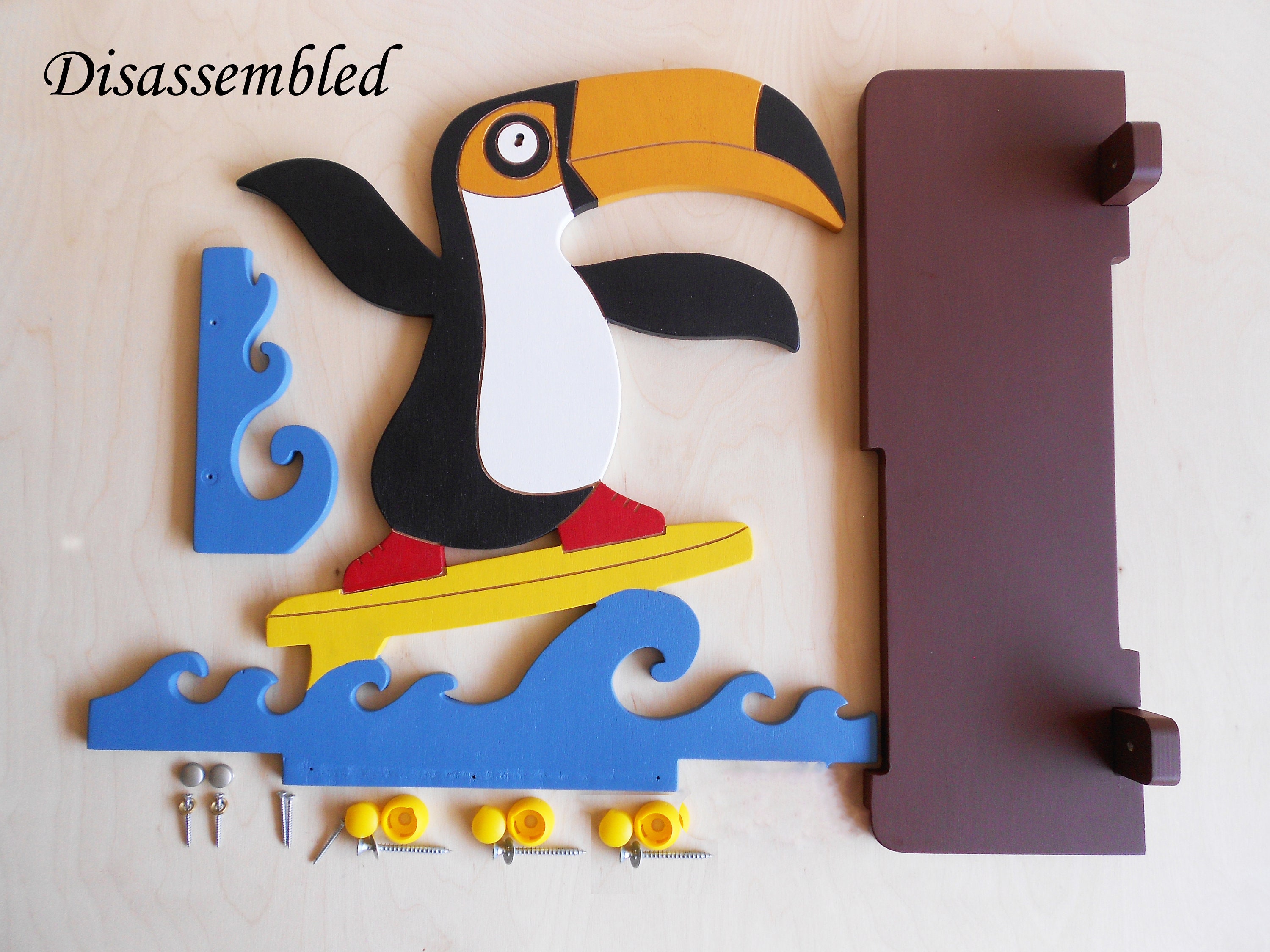Cute Penguin Floating Wall Shelf Wall Hanging Wooden Book - Etsy