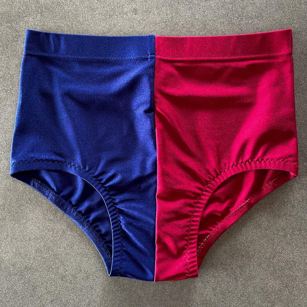 LARGE (34-36) SHINY High Waist Half & Half Pro Wrestling Trunks / Many ...