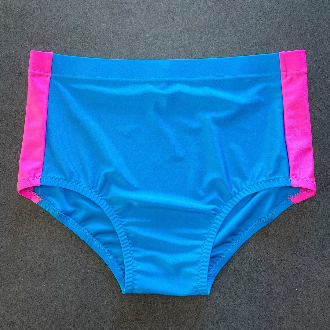 LARGE (34-36) SHINY High Waist Pro Wrestling Trunks With Wide Hip ...