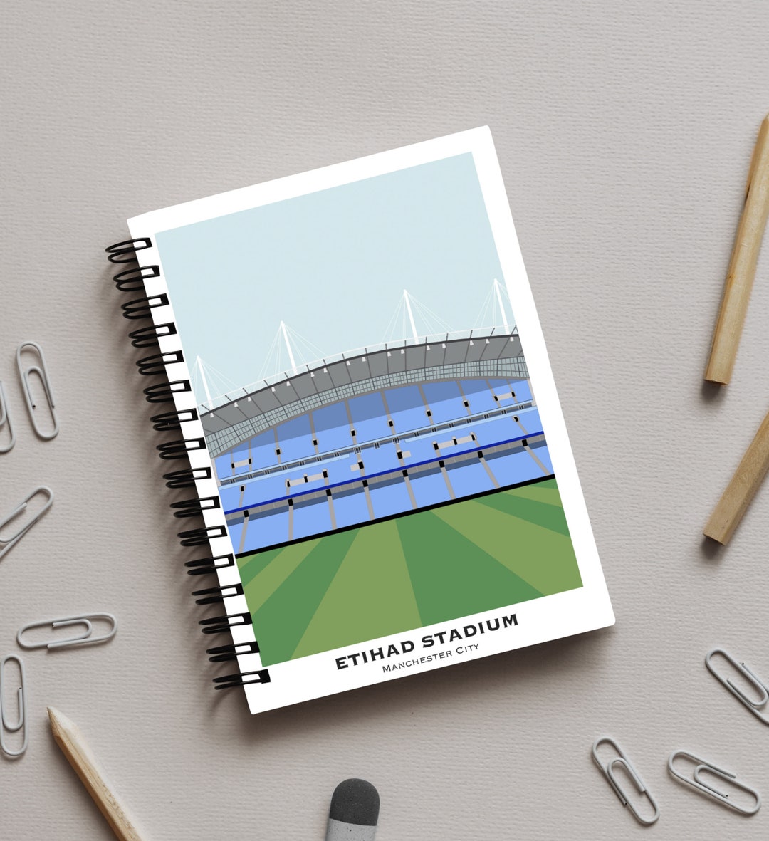 Manchester City Notebook - Etihad Stadium - Etsy
