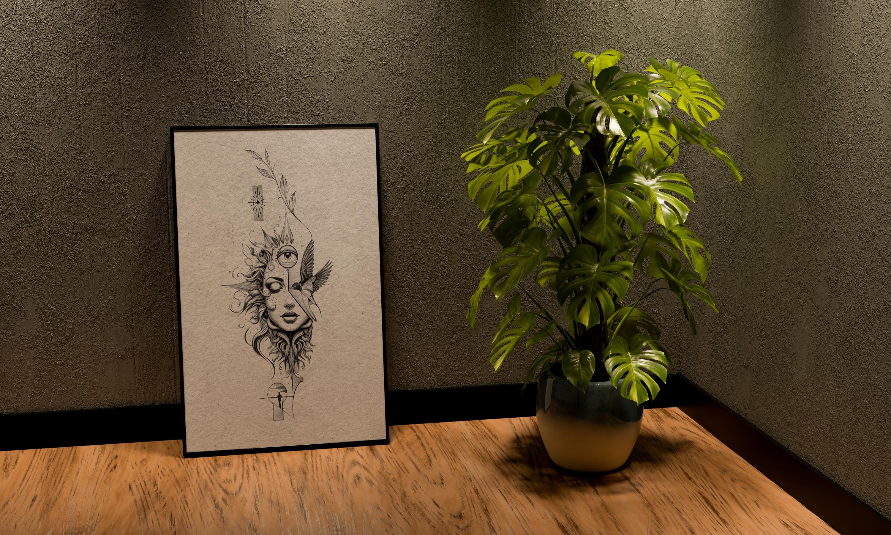 Sculpture Digital Download Printable Poster,brush Stroke,unique,rare ...