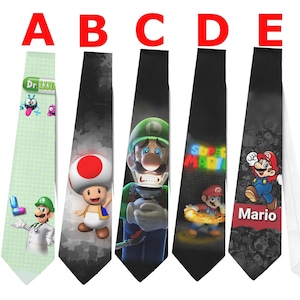 Necktie Mario Yoshi Luigi Toad Doctor Dr Christmas Halloween Cosplay - Etsy