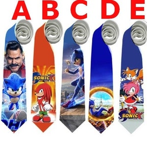 Necktie Tails Knuckles Silver Hedgehog Furry Shade Jet Japanese Tie ...