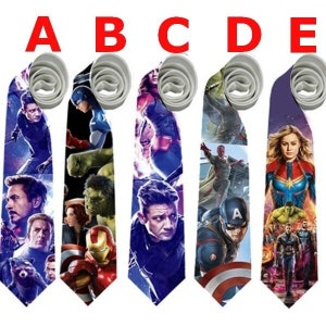 Necktie Hulk Thor Tony Stark Ironman Black Widow Captain America ...