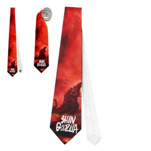 Necktie Godzilla Kaiju Ocean Monster Japanese Tie Cosplay Tokusatsu - Etsy