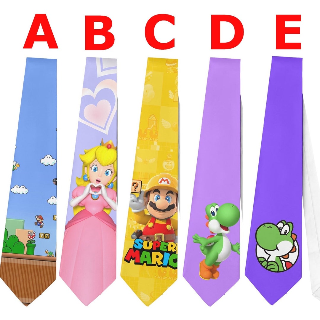 Necktie Mario Toad Goomba Yoshi Luigi Princess Peach Retro Halloween ...