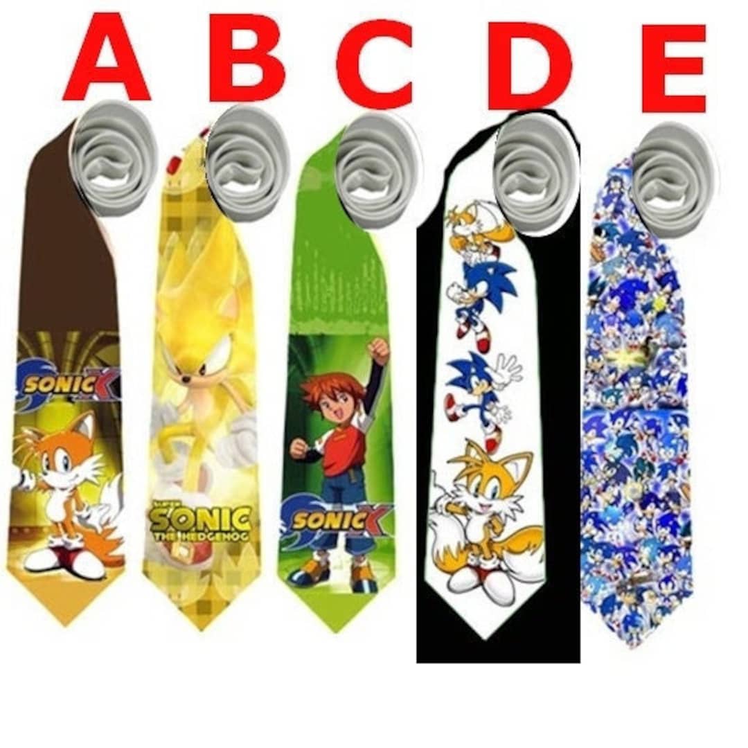 Necktie Tails Knuckles Silver Hedgehog Furry Jet Japanese Tie Cosplay ...