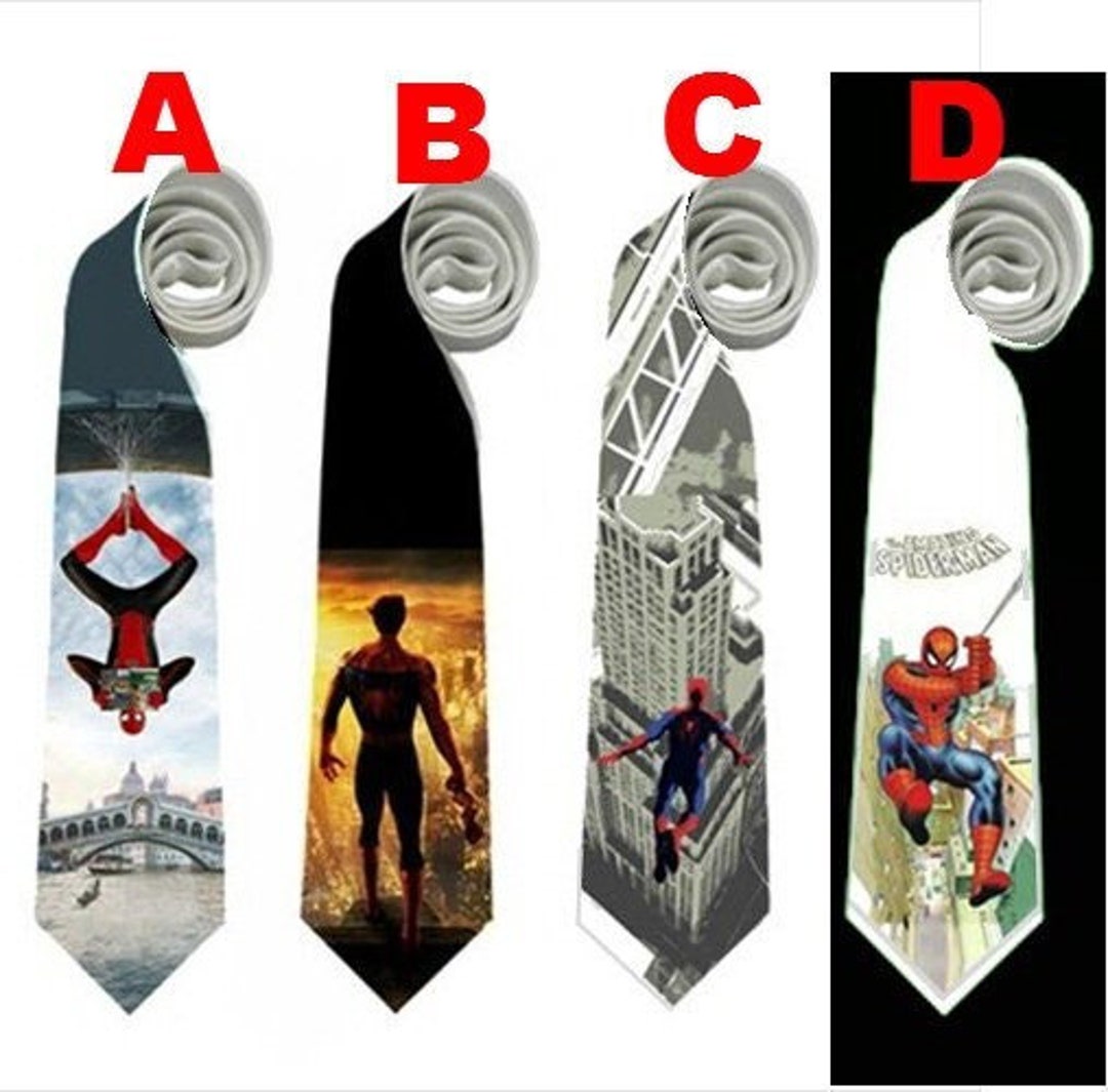 Necktie Spiderman Spider-man Peter Parker Venom Hero Cosplay - Etsy
