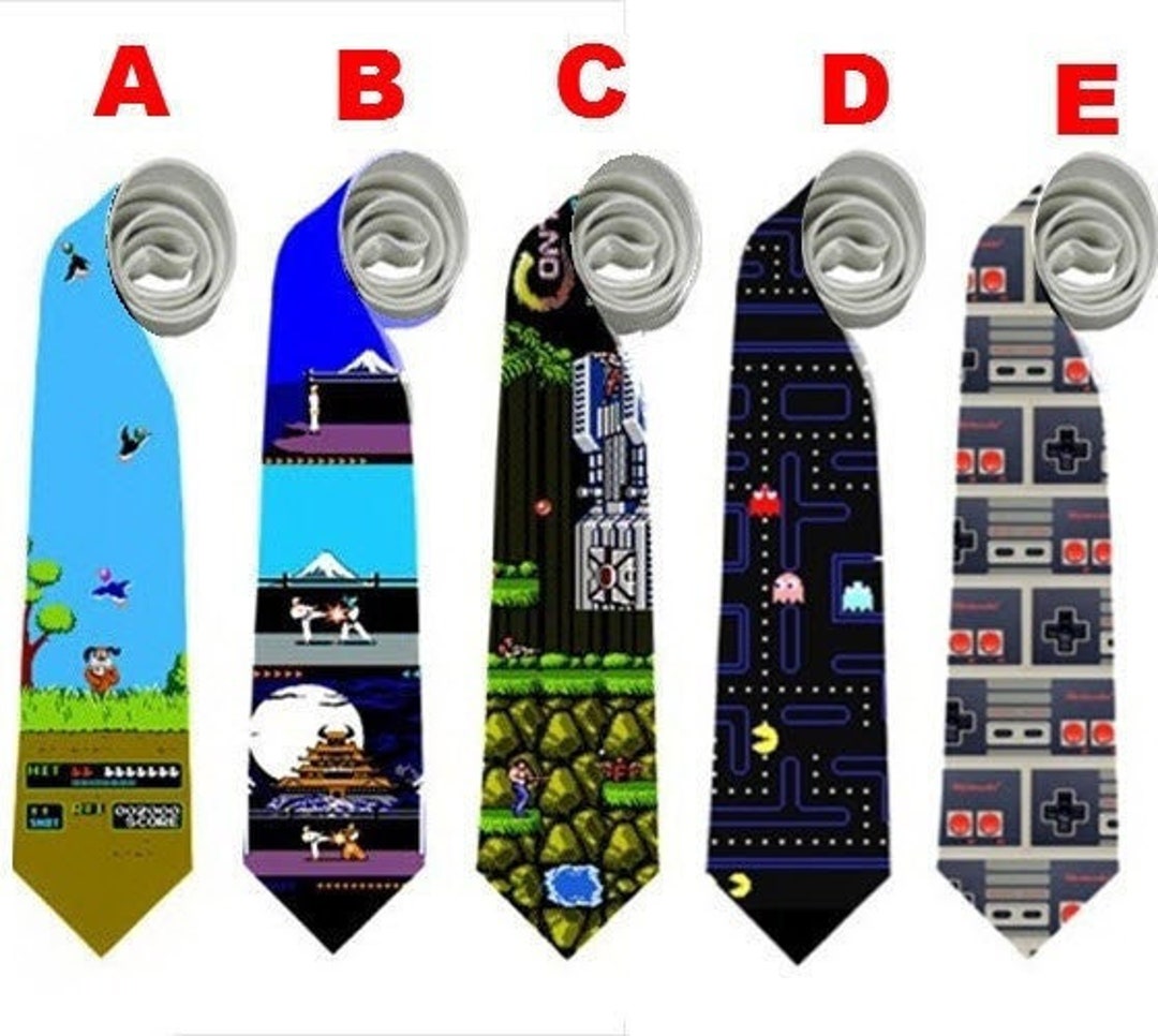 Necktie Bob Retro Games Duck Hunt Karateka Contra Joystick Controller ...