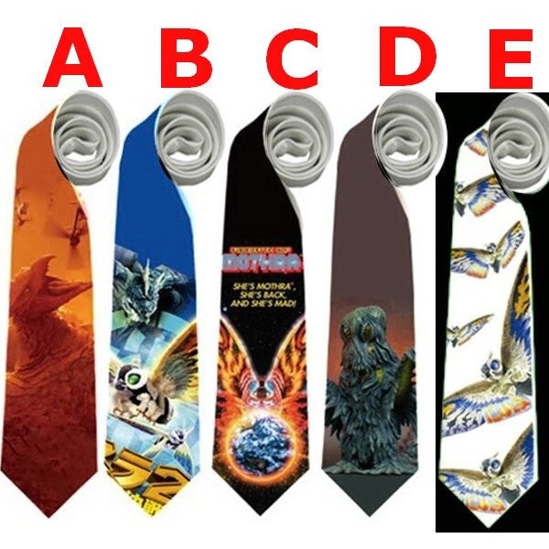 Necktie Godzilla Kaiju Ocean Mothra Anguirus Ghidorah Smog Rodan ...