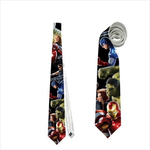 Necktie Hulk Thor Tony Stark Ironman Black Widow Captain America ...