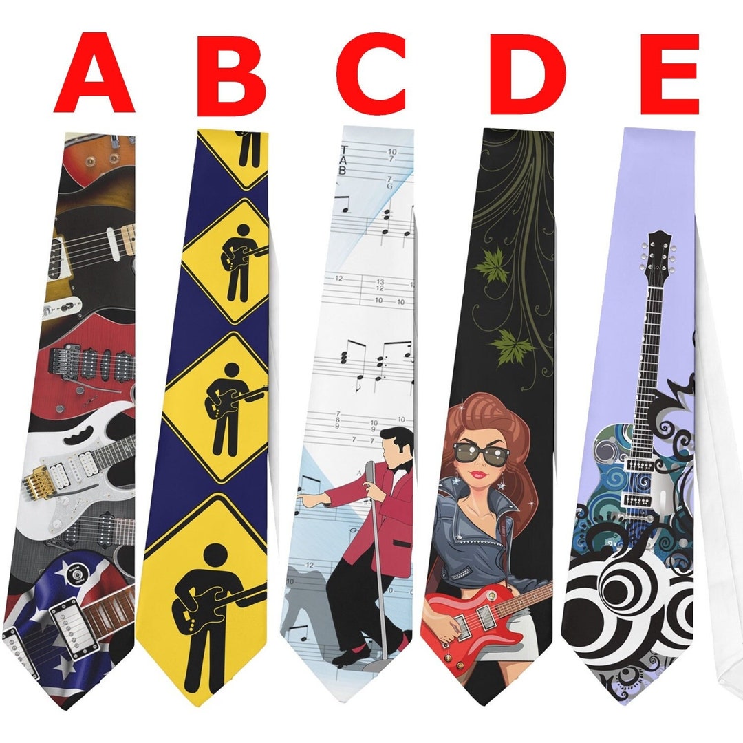 Necktie Vocalist Singer Guitar Female Guitarist Player Music Cosplay - Etsy